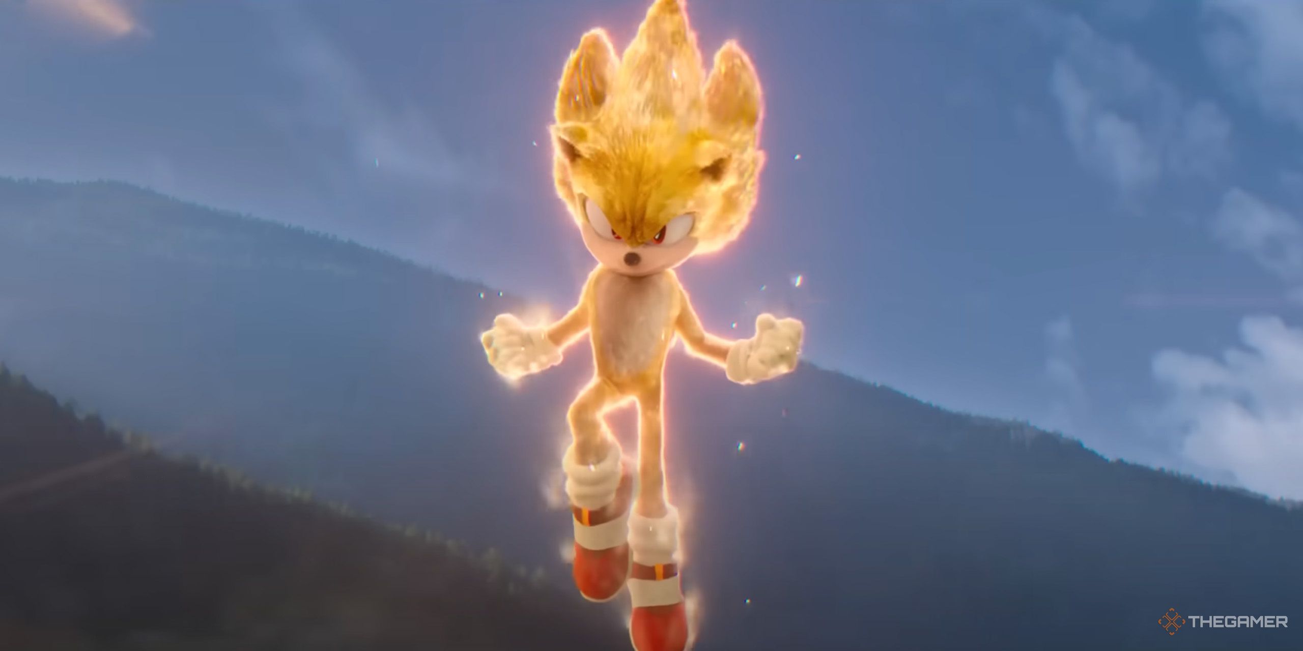 Super Sonic The Hedgehog Flying