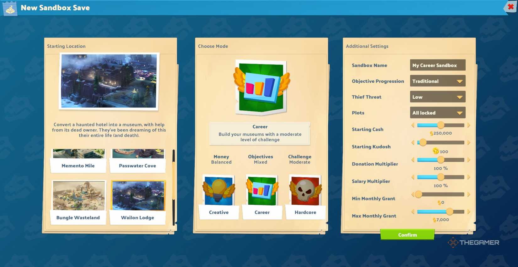 What Mode Should You Pick In Sandbox Mode in Two Point Museum