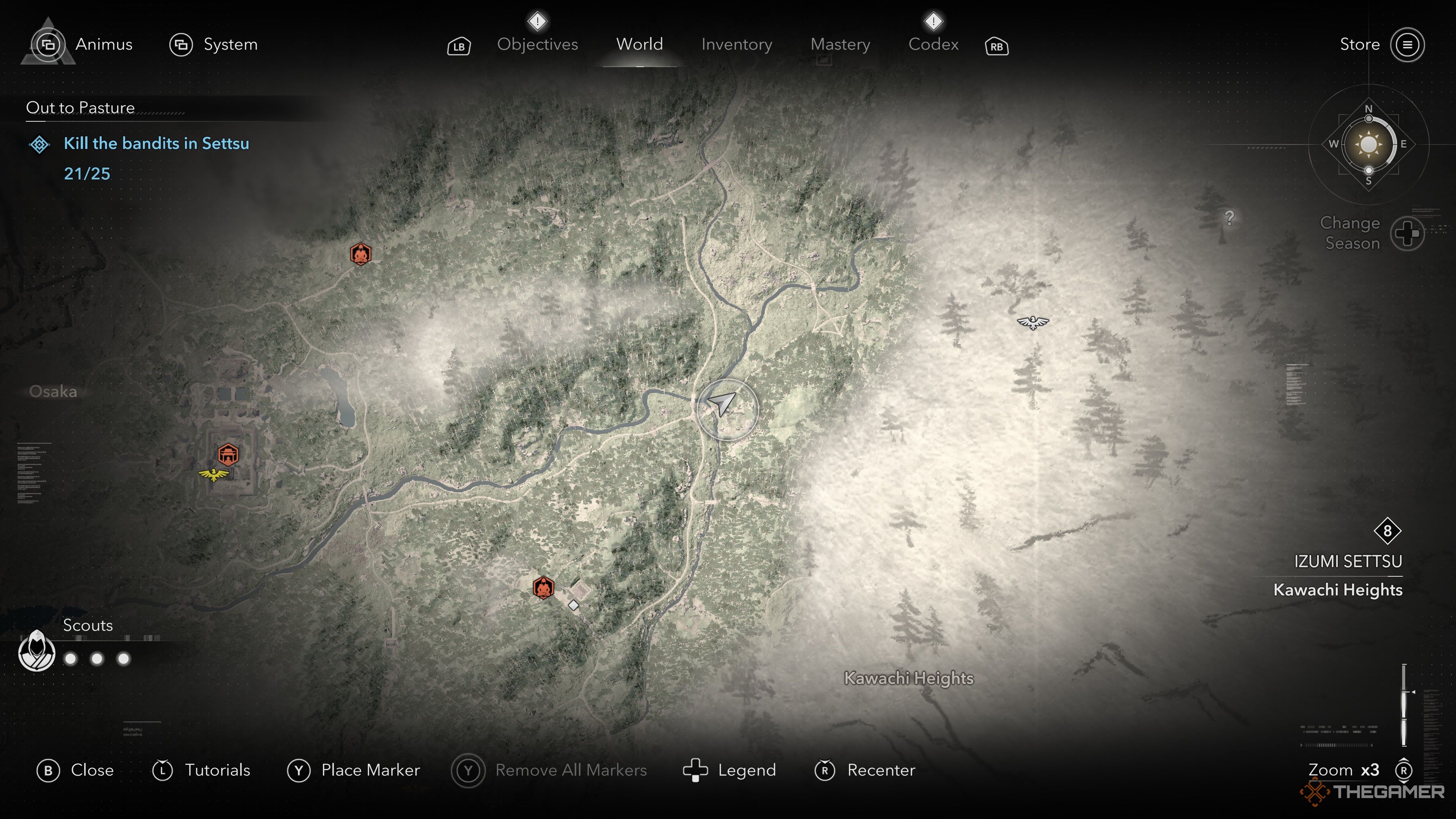 Best Places To Find Bandits In Izumi Settsu In AC Shadows