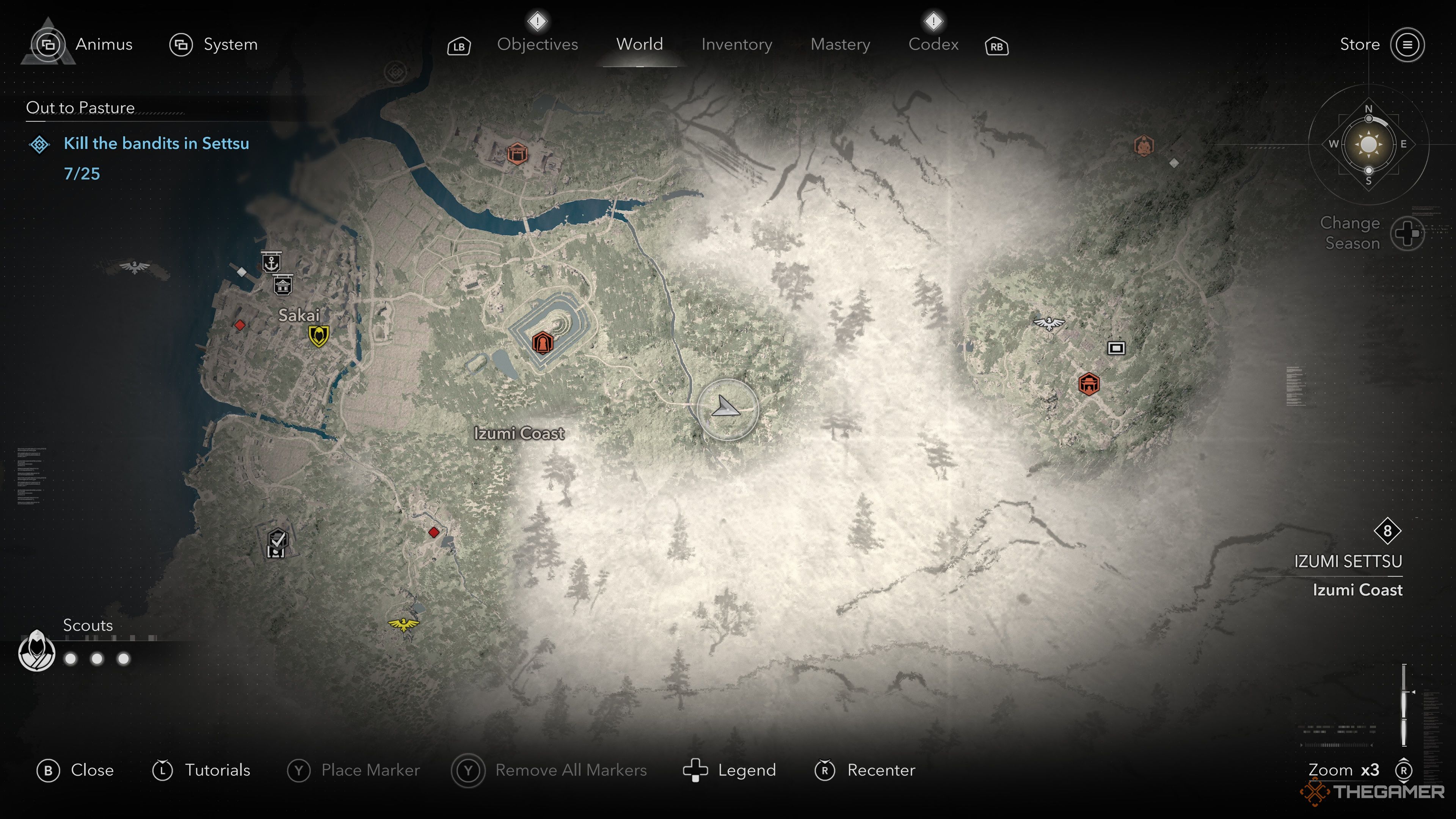 Best Places To Find Bandits In Izumi Settsu In AC Shadows