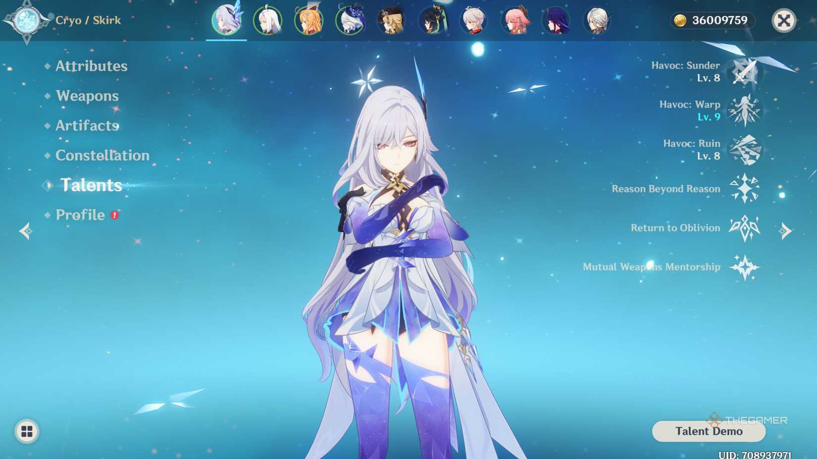 The Best Skirk Build, Team, Weapons, And Artifacts In Genshin Impact