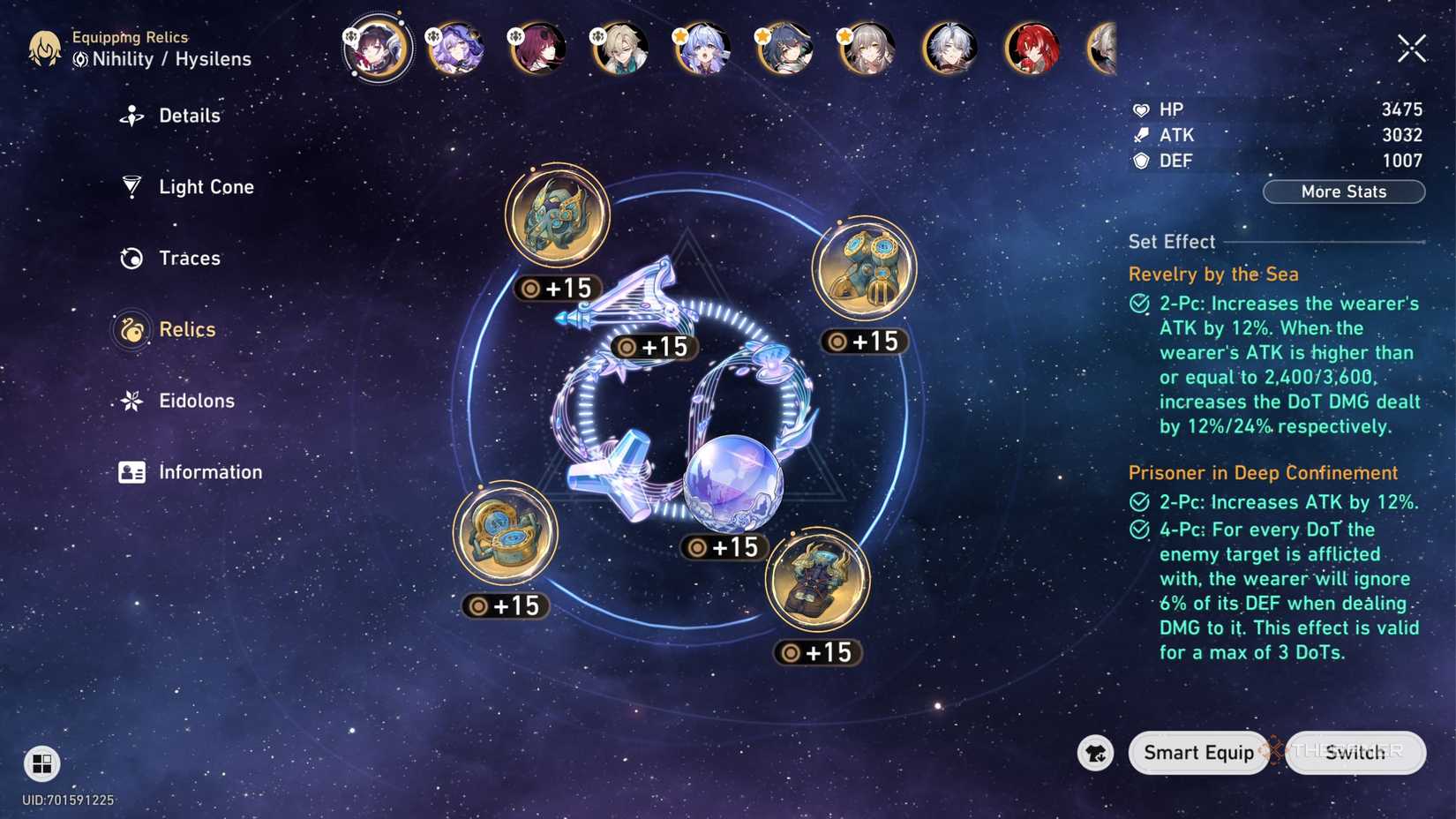 Best building, light cones and relics for Hysilens in HSR - Fyuu